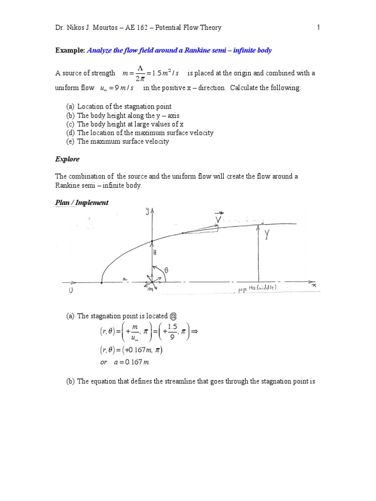 Rankine Half Body | PDF | Teaching Methods & Materials
