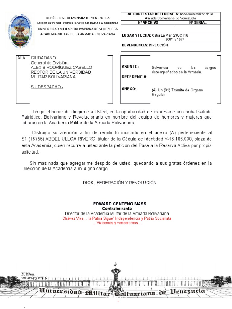 Oficio Rector | PDF | Política de venezuela | Venezuela