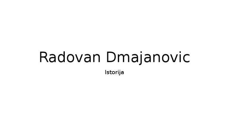 Radovan Damjanovic | PDF