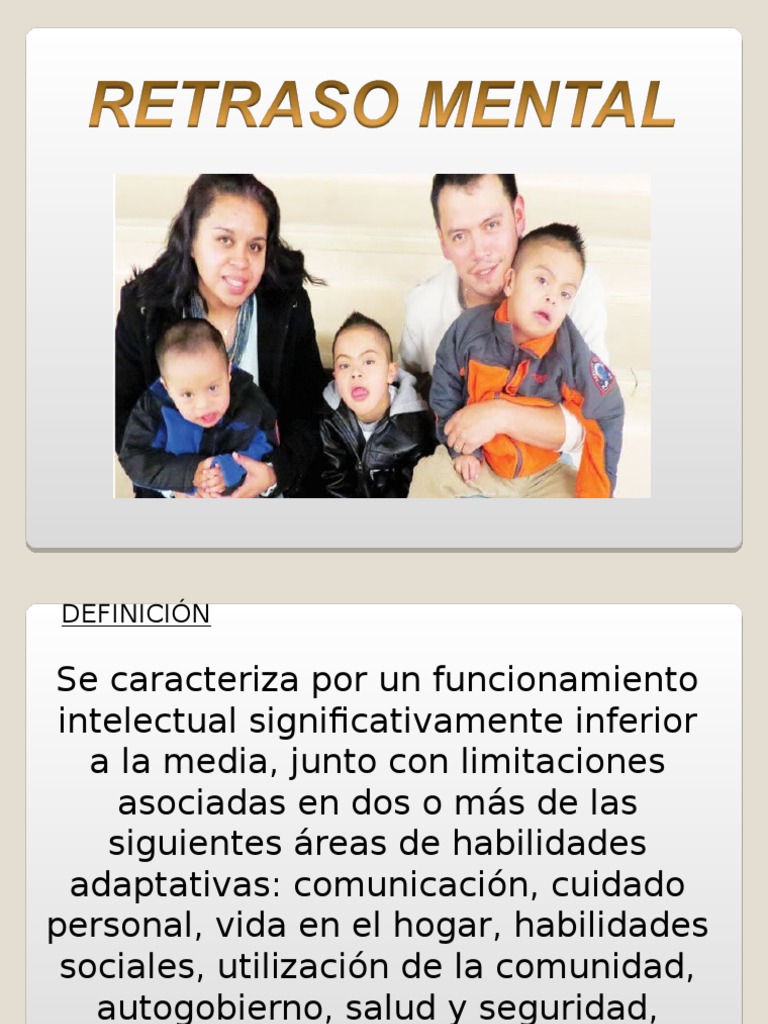 Retraso Mental DSM | PDF | Discapacidad intelectual | Cociente de ...