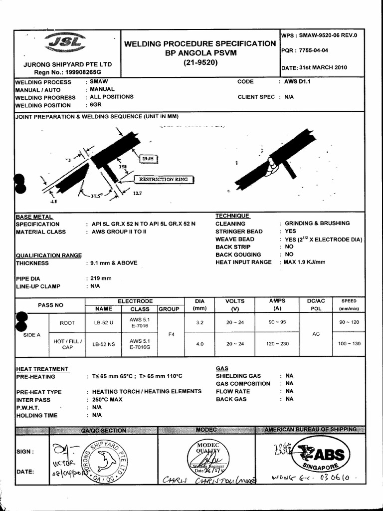 6GR WPS PQR PDF | PDF | Welding | Construction