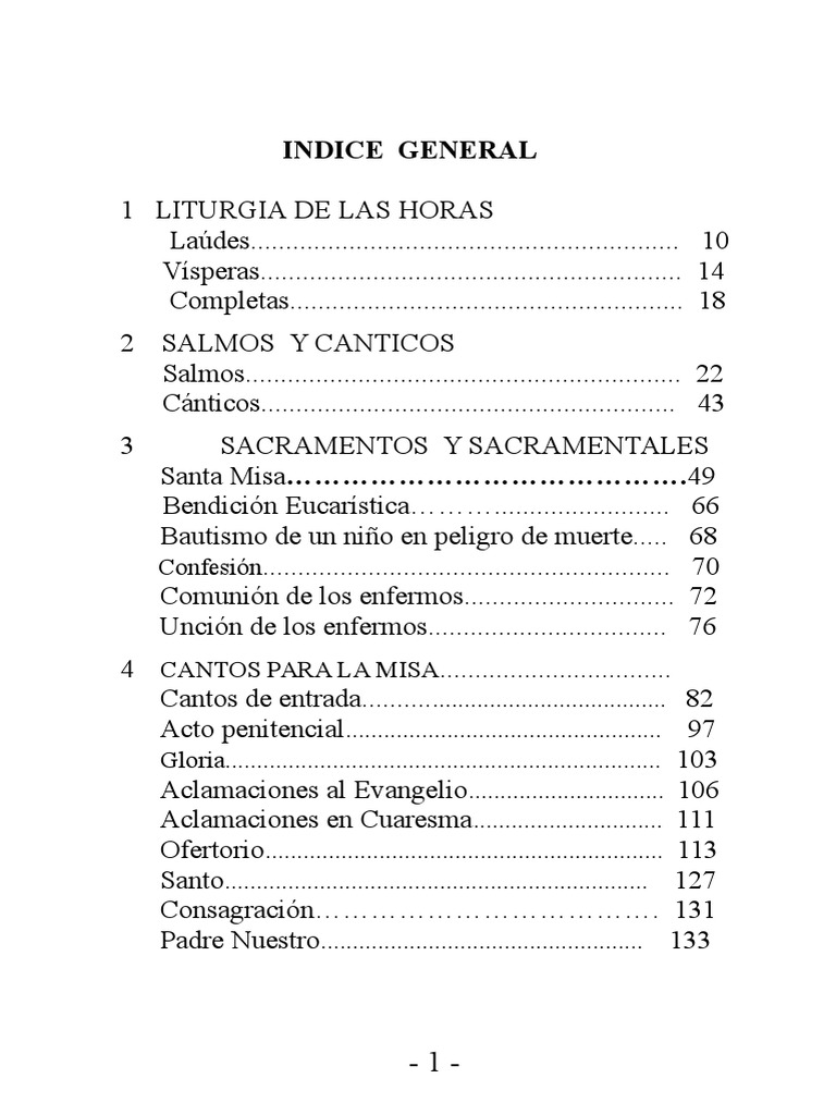 Libro de Cantos | PDF | eucaristía | Misa (liturgia)