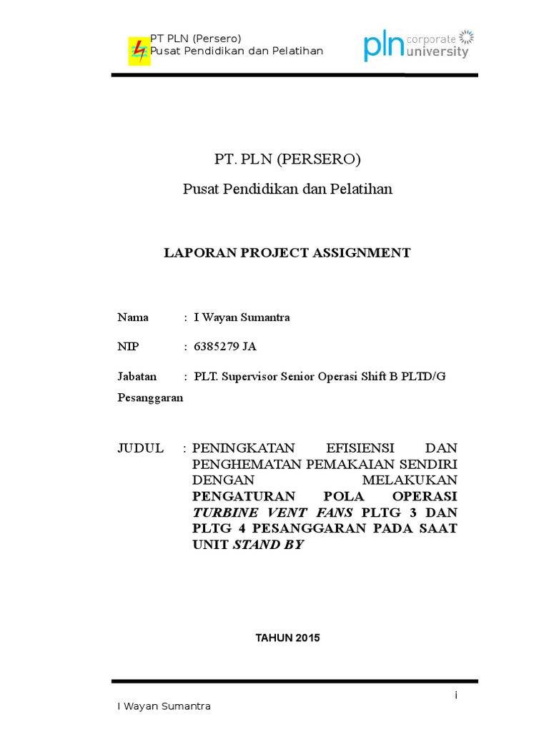 Project Assigment I Wayan Sumantra, G3 | PDF