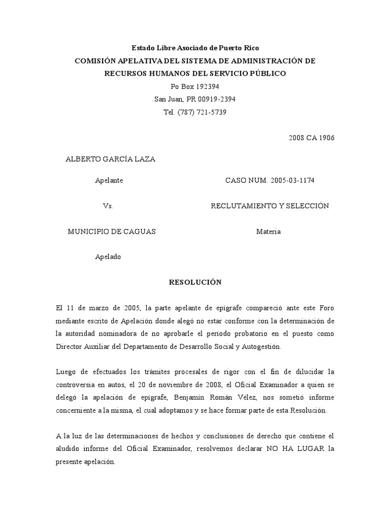 2009CASARH14 | PDF | Puerto Rico | Ley estatutaria