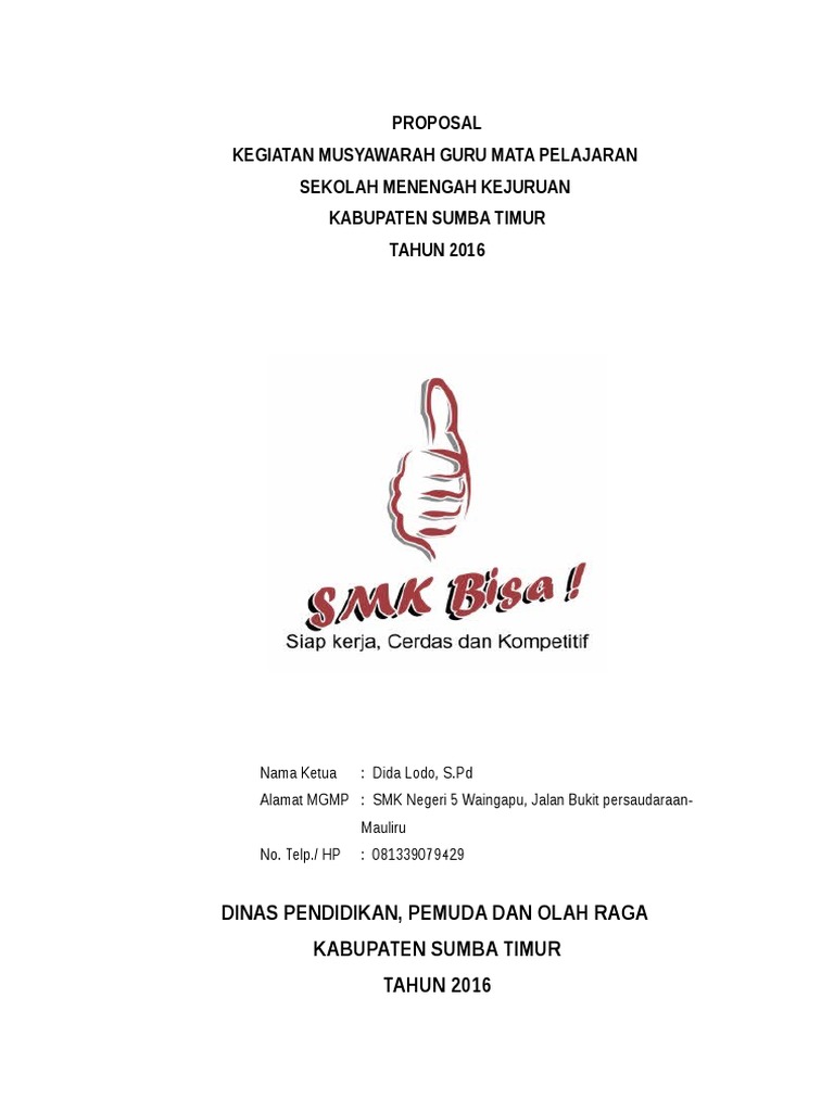 Proposal MGMP SMK Edit | PDF