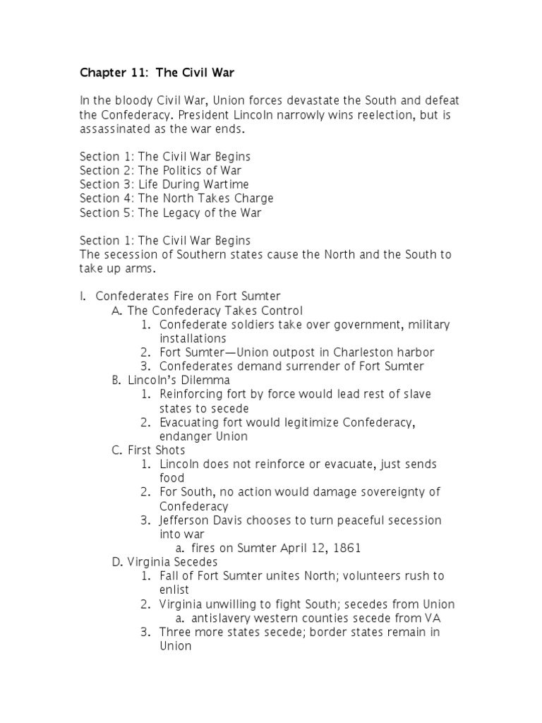 The Americans Chapter 11 Notes | PDF | Confederate States Of America ...
