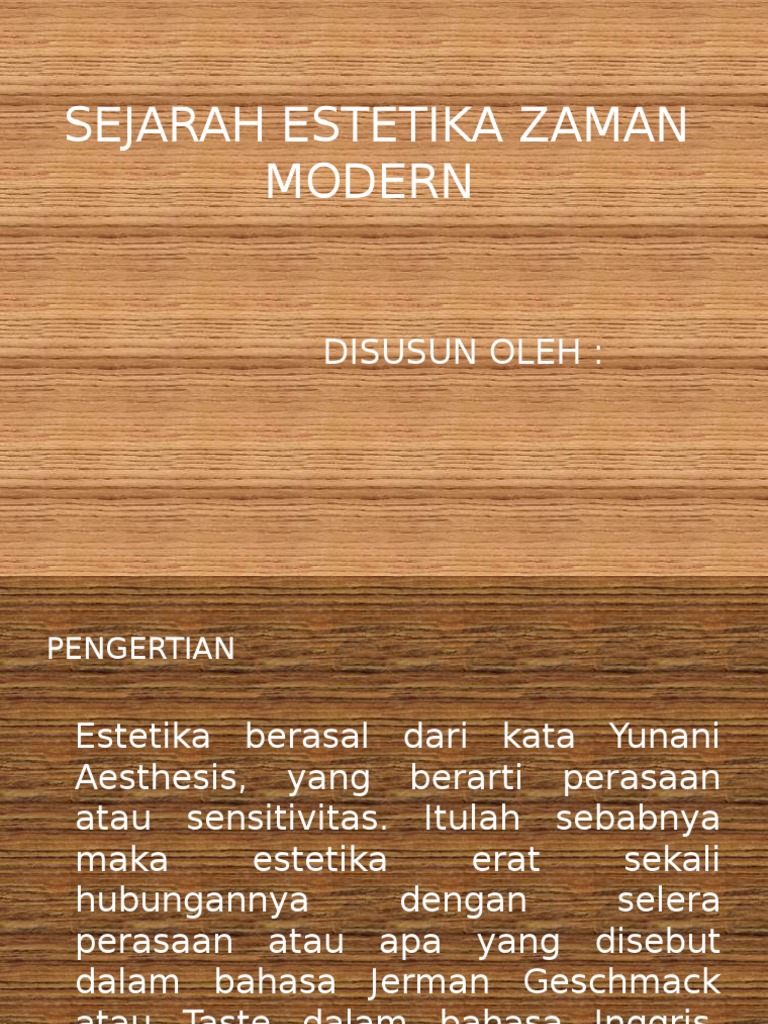 Sejarah Estetika Zaman Modern | PDF