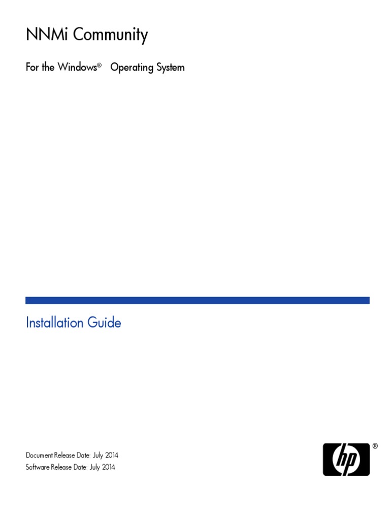HP NNMi Community Edition Windows Documentation TB765-88900 | PDF ...