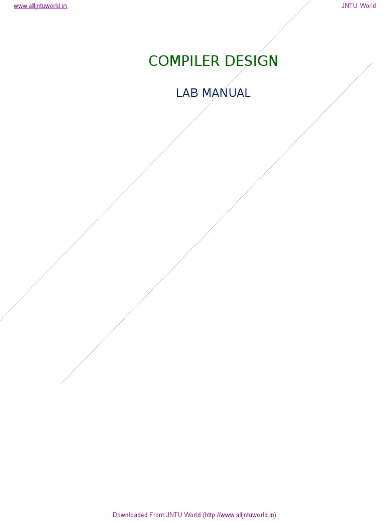 Compiler Design Lab Manual | PDF | Parsing | Compiler