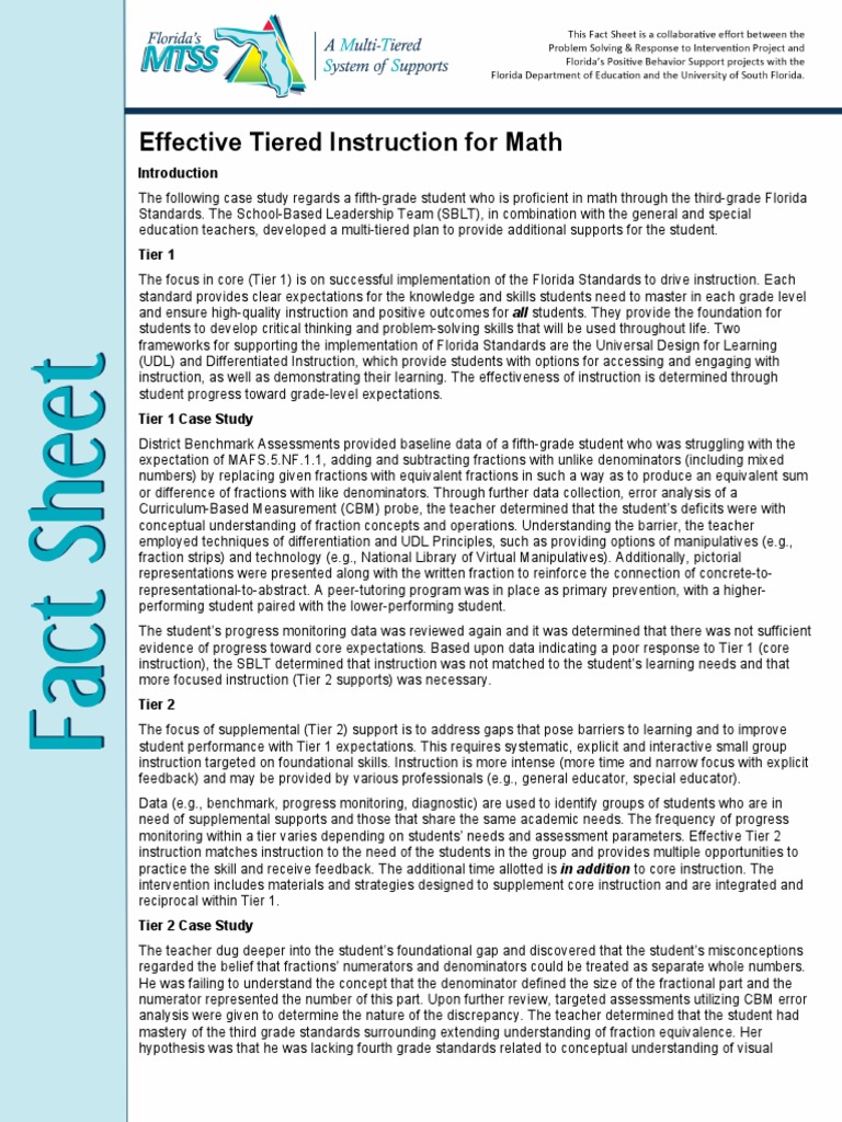 Tiered Math | PDF | Career & Growth | Wellness