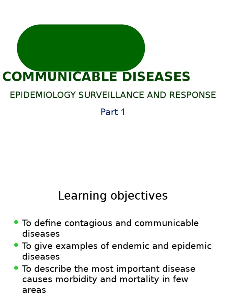 Communicable Diseases: Epidemiology Surveillance and Response | PDF | Vector (Epidemiology ...