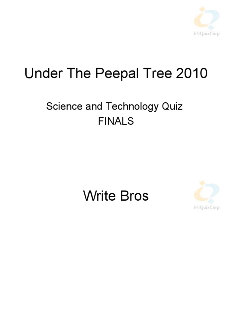 UTPT '10 Sci-Tech Quiz Finals | PDF | Atoms | Physics