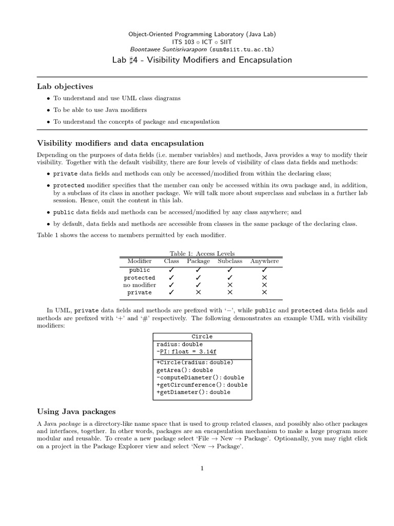 Lab 04 Pdf Method Computer Programming Class Computer Programming