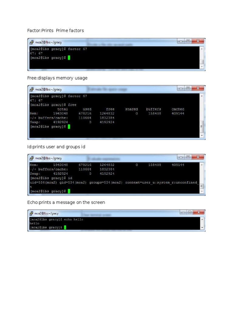 Linux Commands | PDF | System Software | Computing