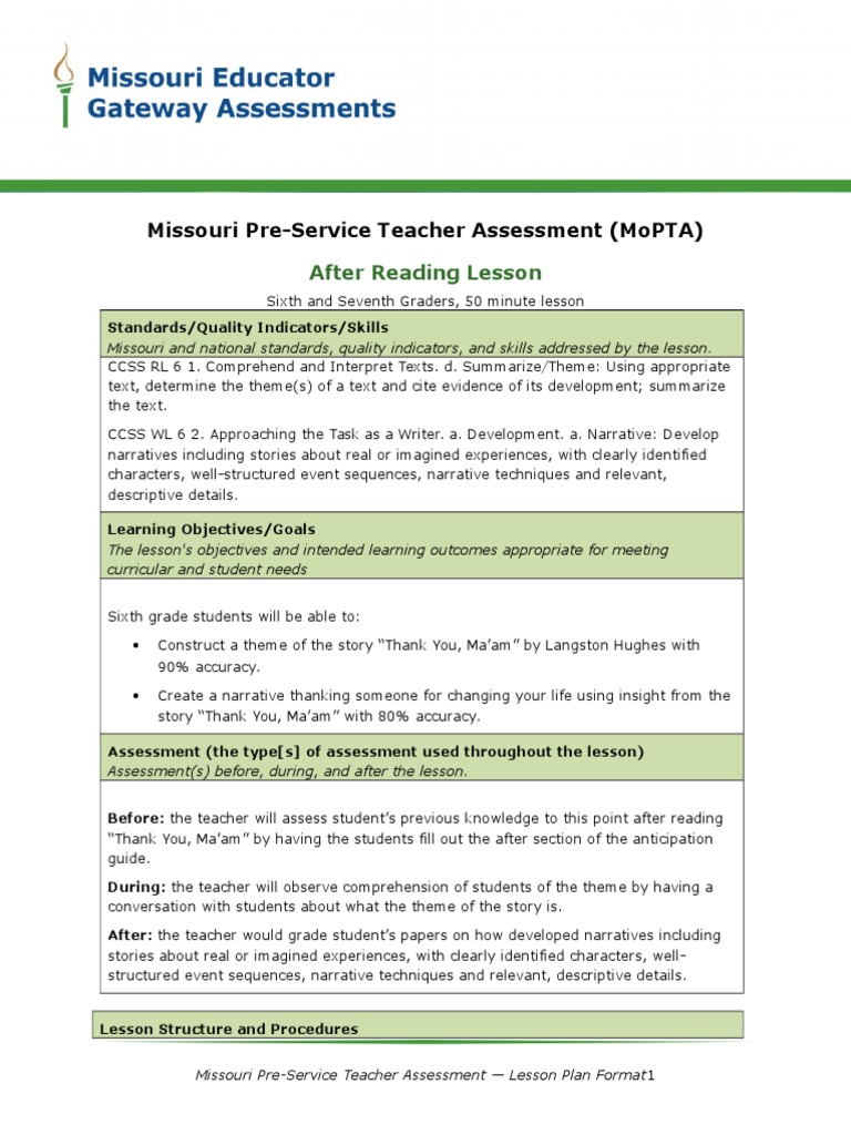 After Lesson Plan | Download Free PDF | Lesson Plan | Educational ...