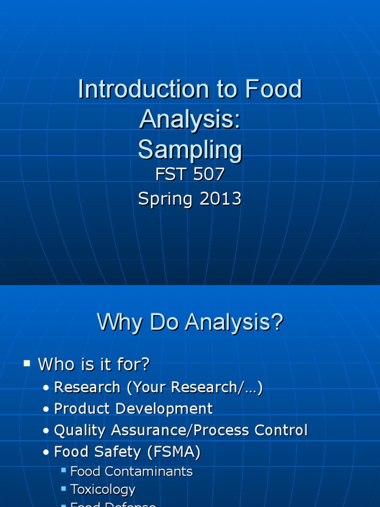 Food Analysis Overview and Sampling Guide | PDF | Significant Figures ...