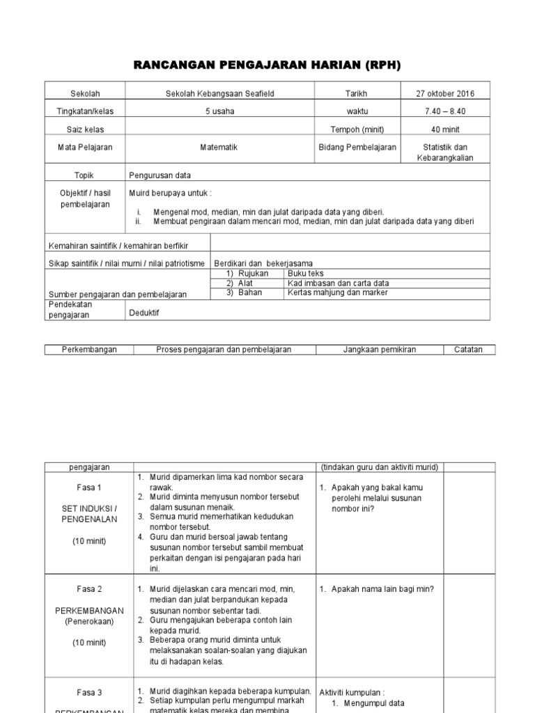 Contoh RPH | PDF