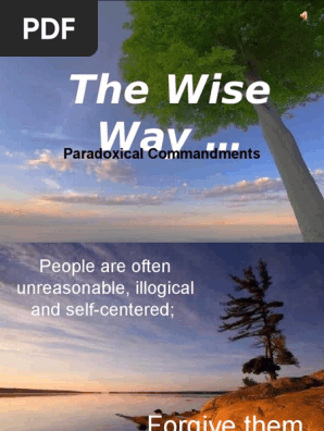 Paradoxical Commandments Poster