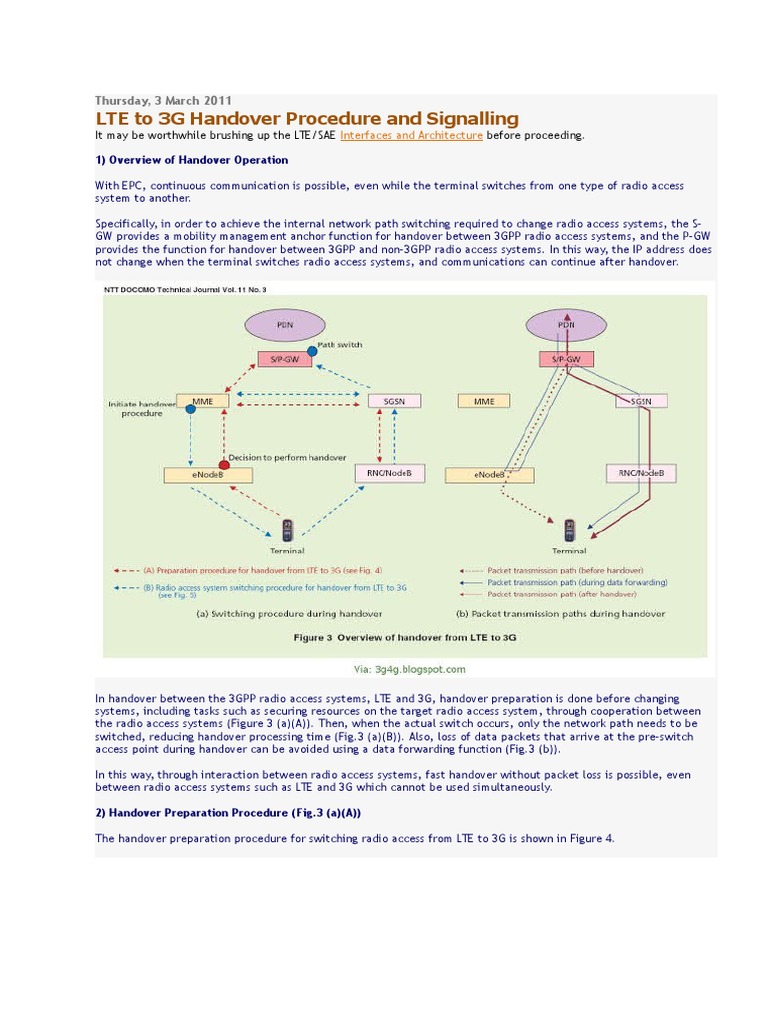 LTE To 3G Handover | PDF | Network Switch | Lte (Telecommunication)