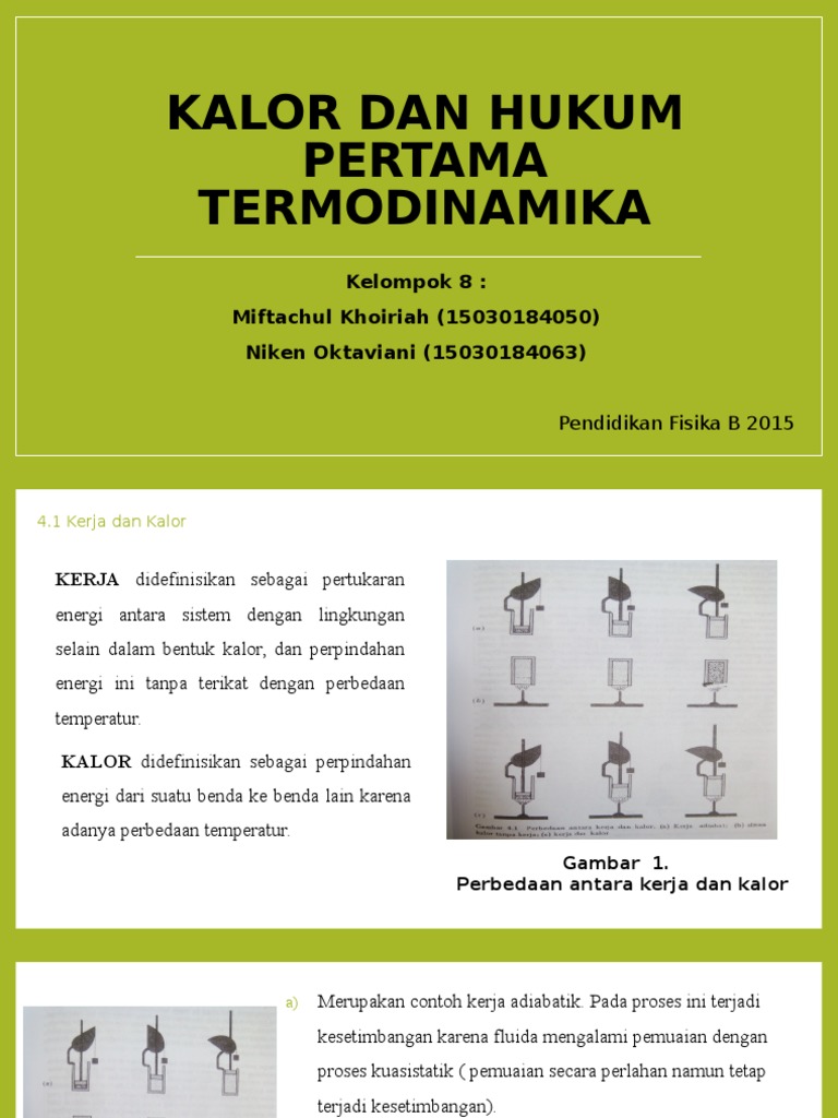 Tugas PPT Bab 4. Termo - Kalor Dan Hukum Pertama Termodinamika | PDF