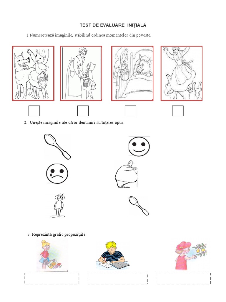 Evaluare Initiala Clasa Pregatitoare CLR | PDF