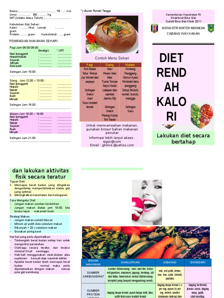 Leaflet Rendah Kalori | PDF