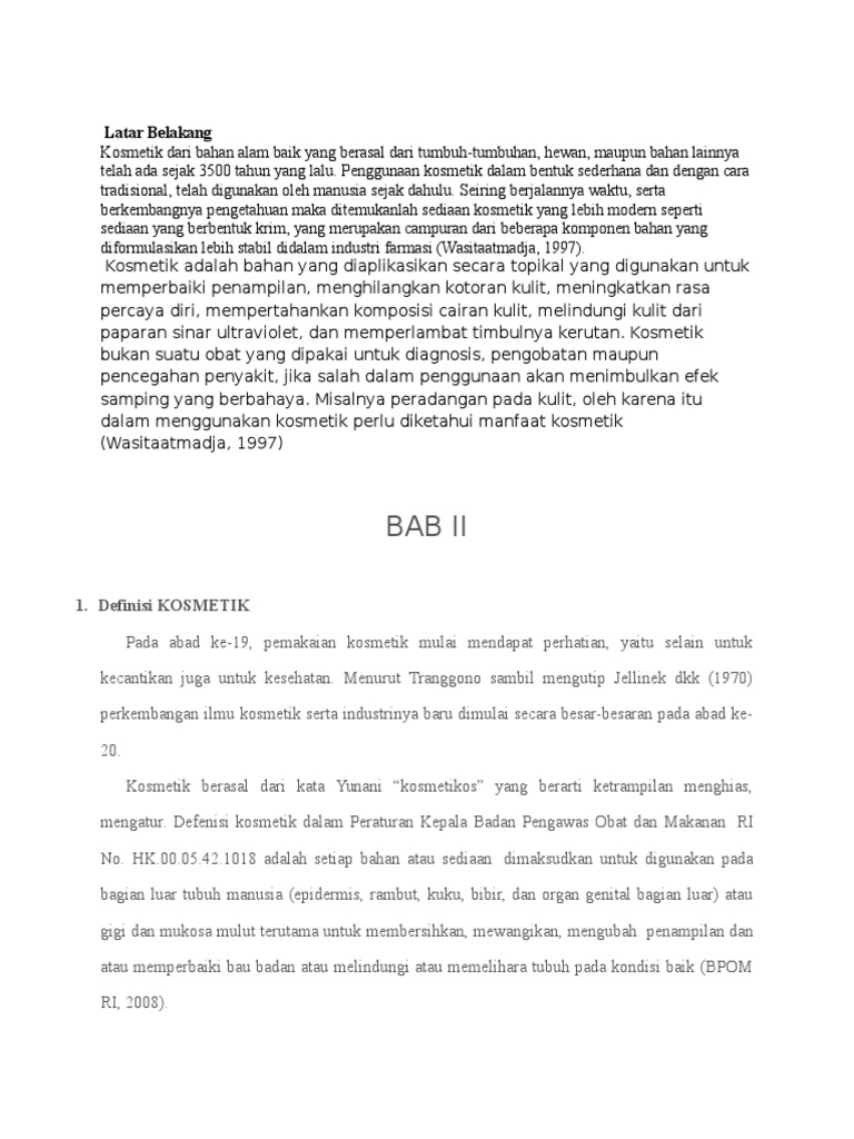 Kosmetik Bahan Alam | PDF