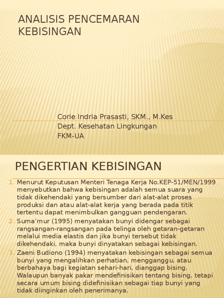 Analisis Kebisingan | PDF