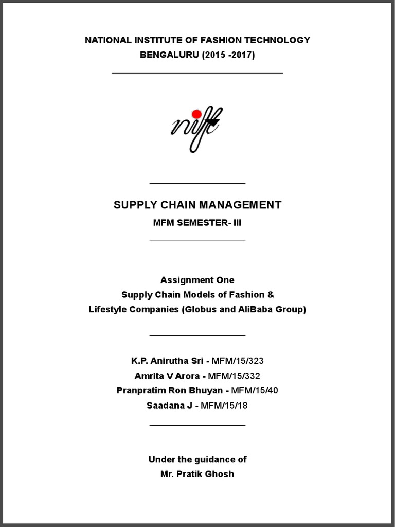 Supply Chain Model of Alibaba and Globus | PDF | Supply Chain | Alibaba ...