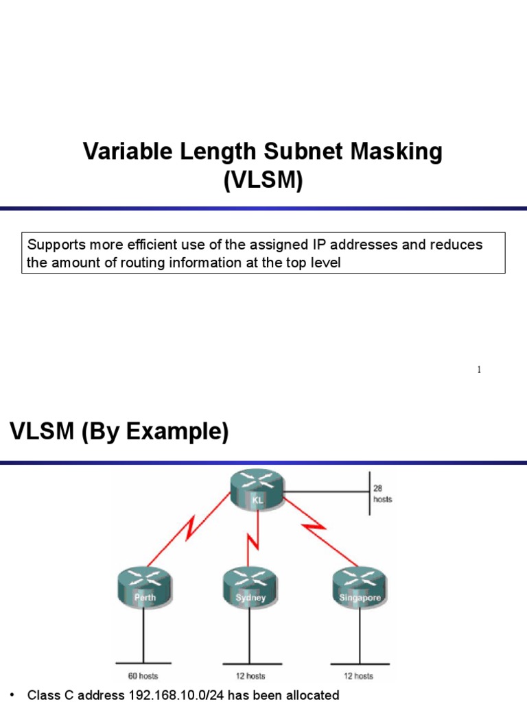 VLSM | PDF | Computer Network | Internet Protocols