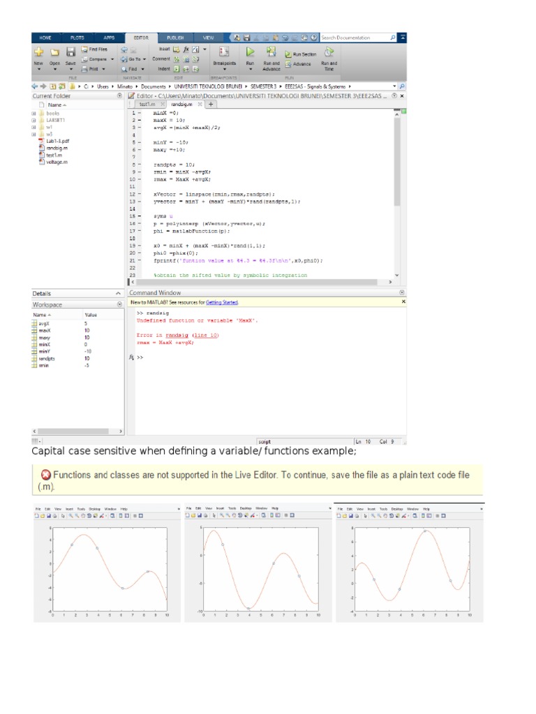 Capital Case Sensitive When Defining A Variable/ Functions Example | PDF