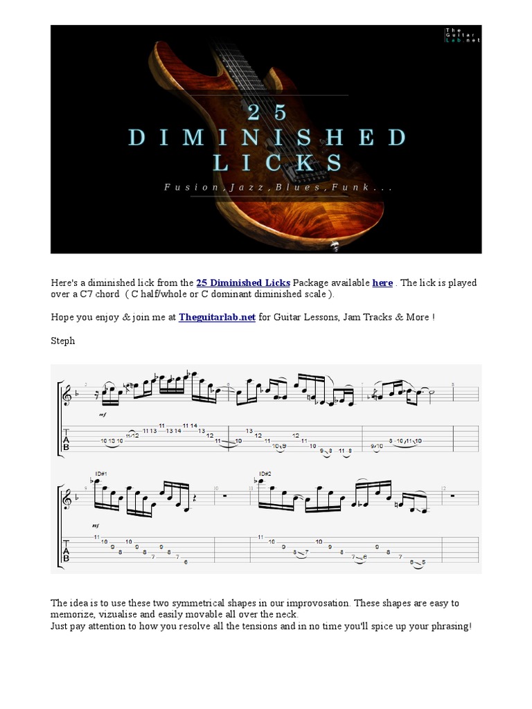 Diminished Lick | PDF