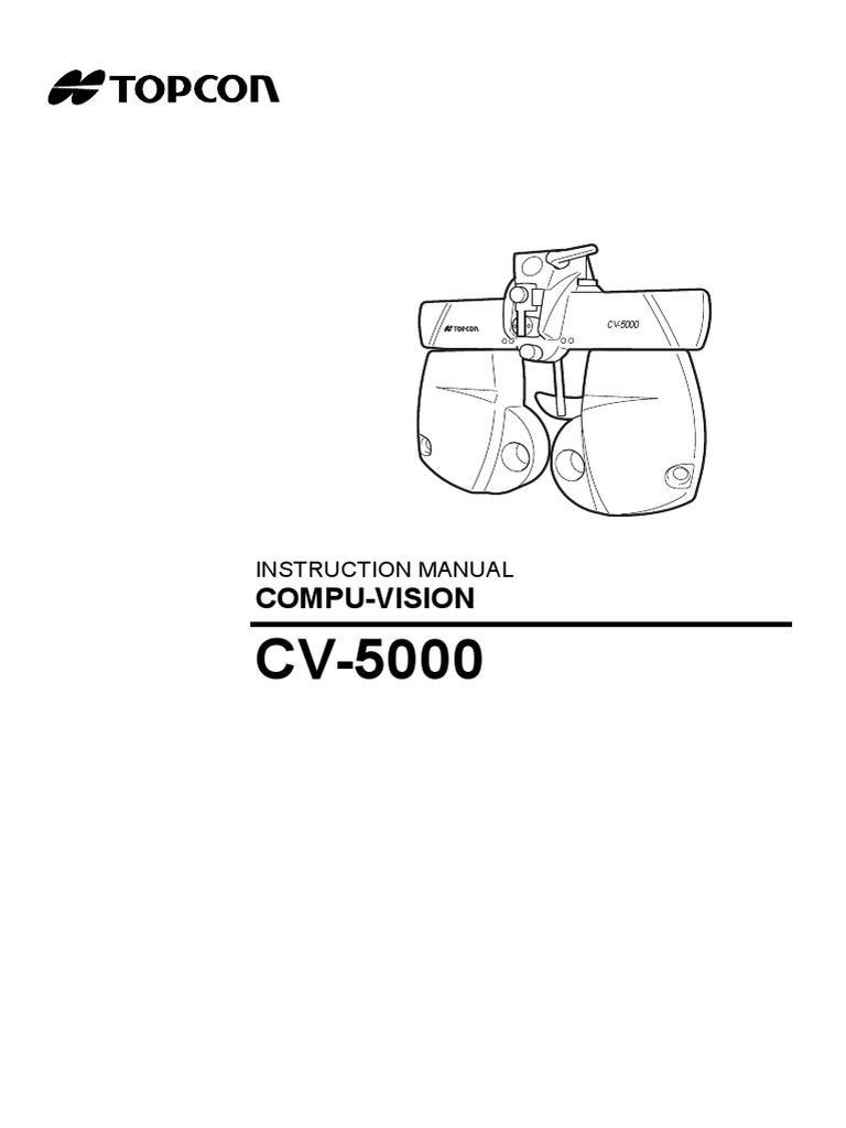 Topcon Cv-5000 Im e Ver.6 | PDF | Visual Acuity | Lens (Optics)
