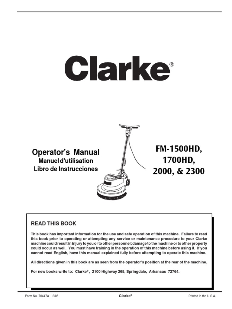 Clarke FM 1700 2000 2300 OperatorsManual-FM | PDF | Electrical ...