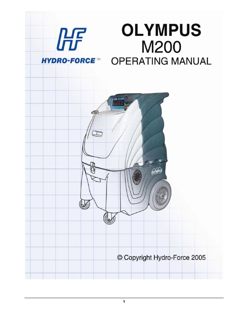 Hydroforce Olympus M200 Manual | PDF | Pump | Switch