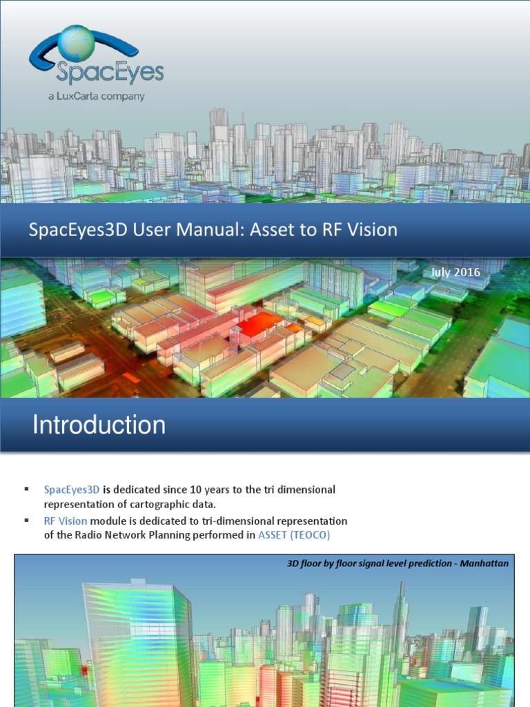SpacEyes3D RF Vision Manual Asset Teoco v1.4 | PDF | 3 D Computer ...