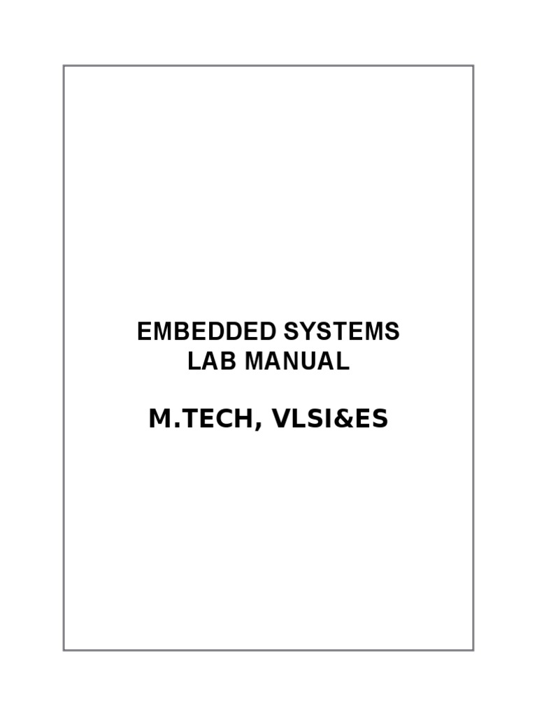 Embedded Systems Lab Manual Mod Pdf Embedded System Computer Architecture