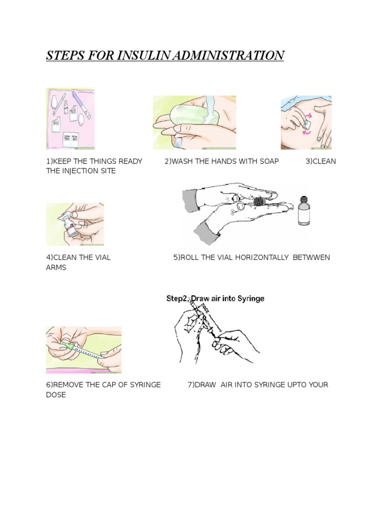 Steps For Insulin Administration | PDF