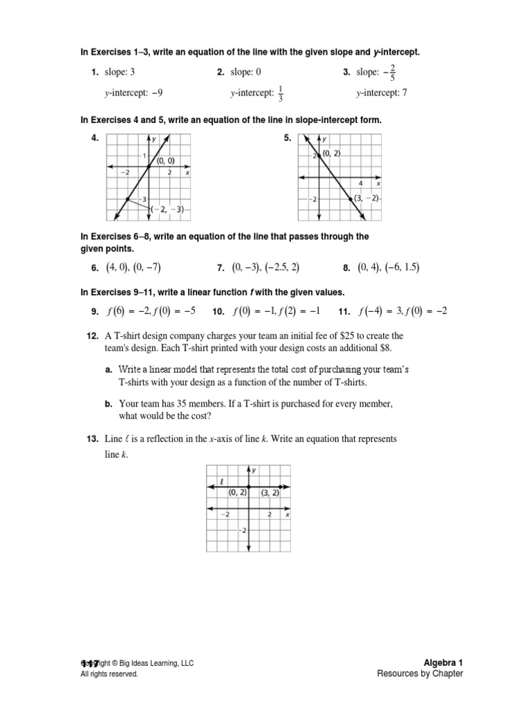 Alg1 Resources 0401 Practice B | PDF | Mathematical Analysis | Mathematical Concepts
