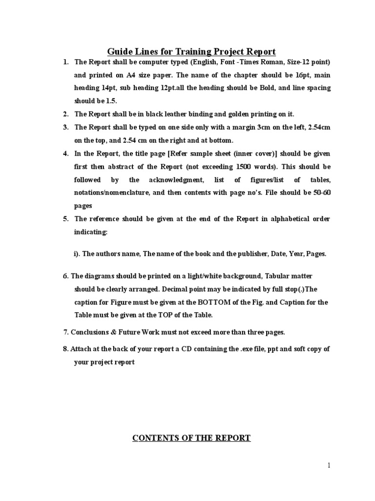 Six Months Training Report Format | PDF