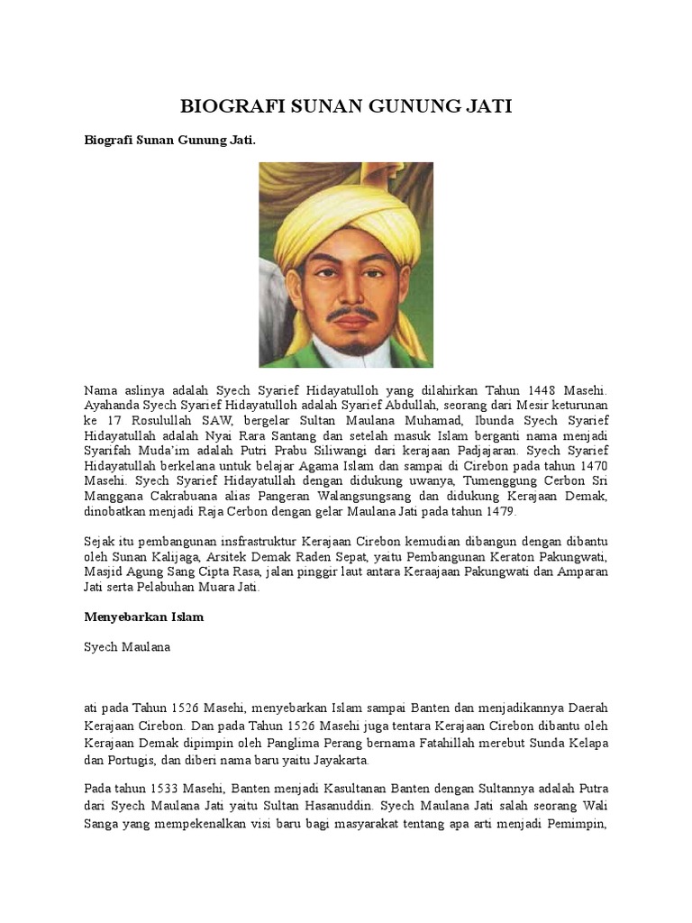 Biografi Sunan Gunung Jati | PDF