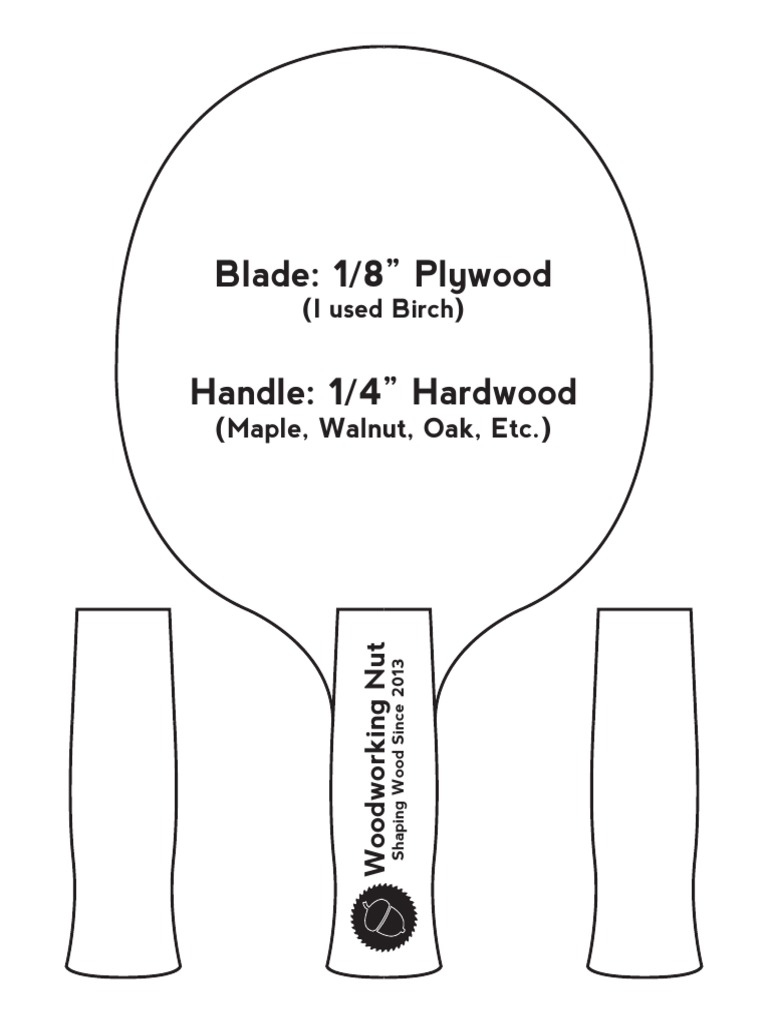 Ping Pong Paddle Template | PDF