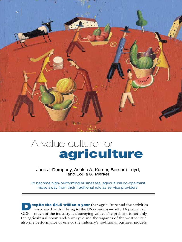 Agriculture: A Value Culture For | PDF | Cooperative | Agriculture