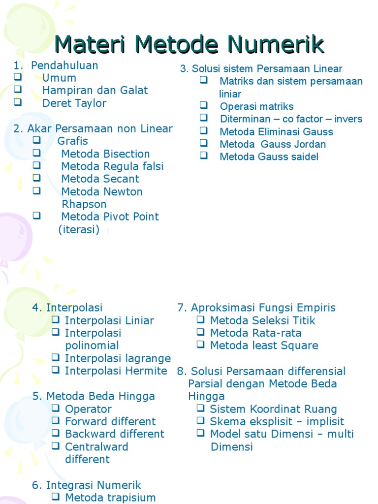 Materi Metode Numerik | PDF