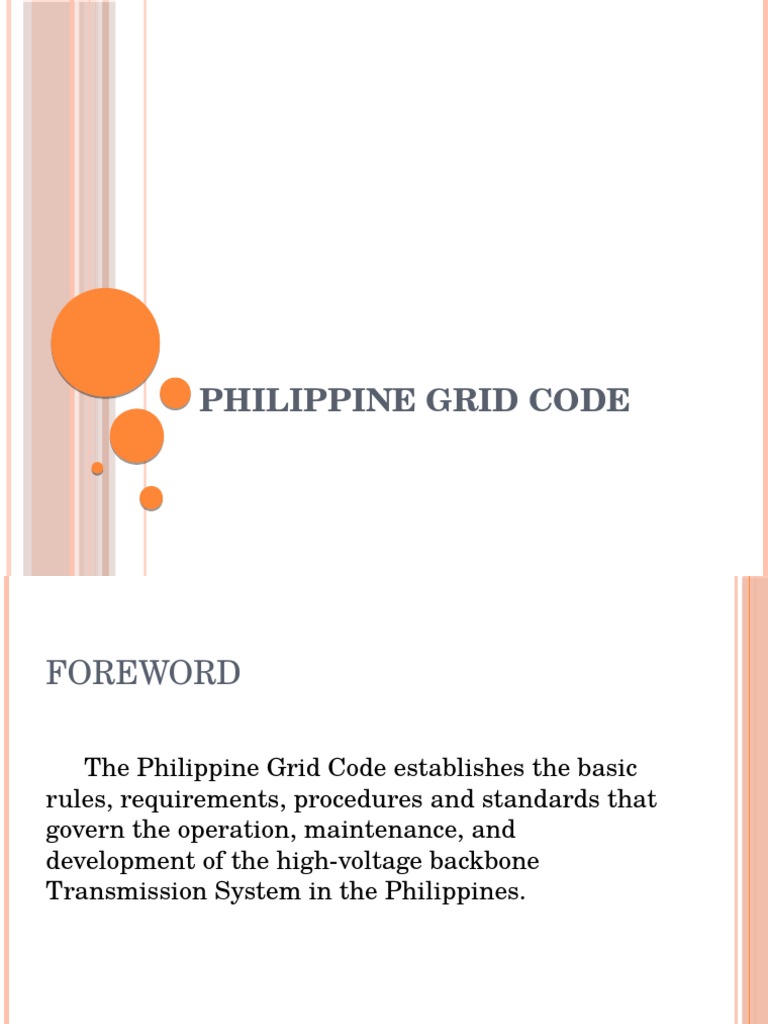 Philippine Grid Code CH 1 2 3 - Nazareta - Ragas | PDF | Electrical Grid | Committee