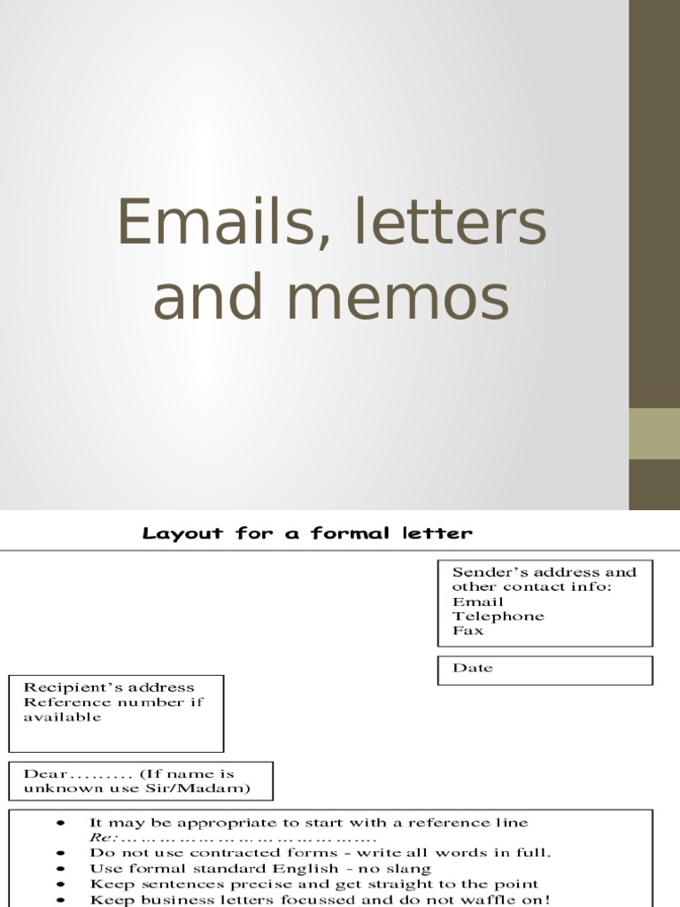 Internal business communications: A comparison of emails, letters, and ...