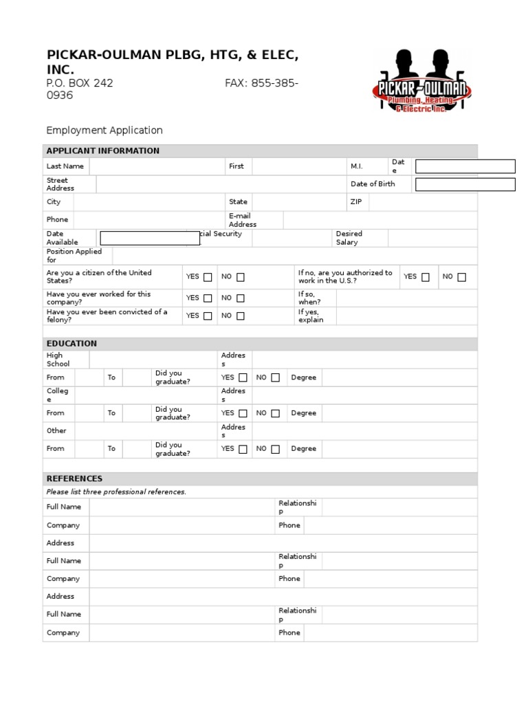 P-O Application - Editable | PDF