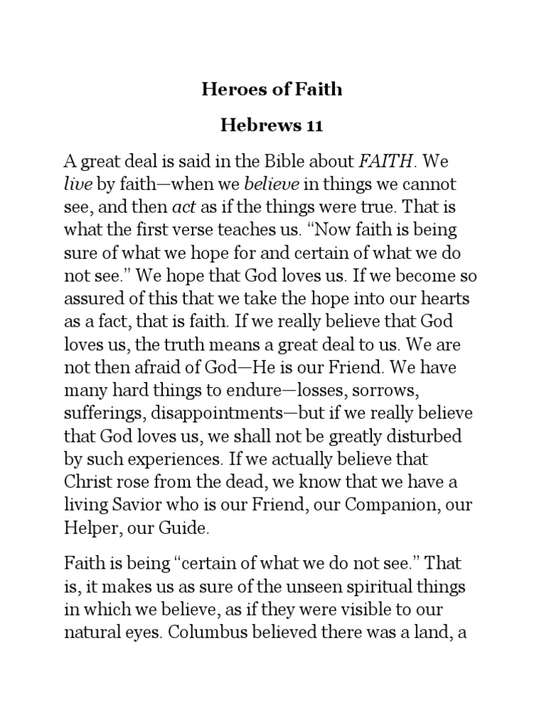 Heroes of Faith | PDF | Isaac | Jacob