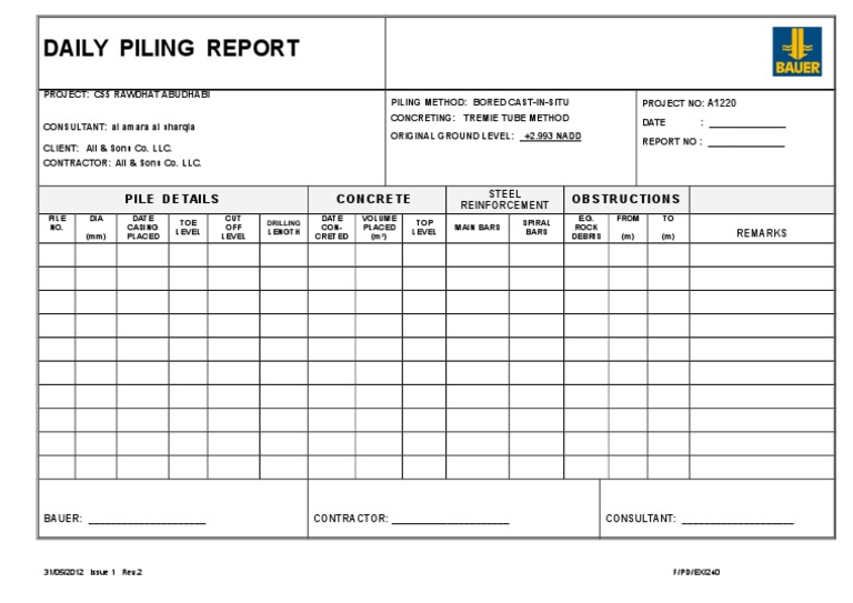 Piling Report for Construction Experts | PDF | Technology & Engineering