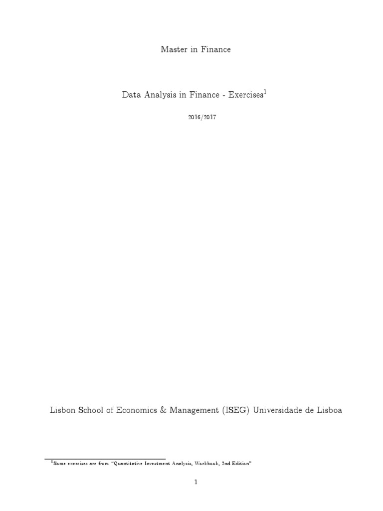 DAF - Exercises (Chaps 1-5) 2016-2017 | PDF | Standard Deviation | Variance